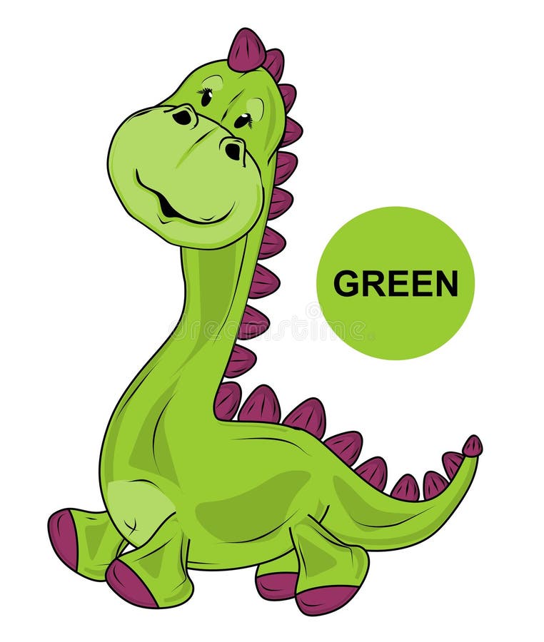 Desenho Animado De Dinossauro Verde Ilustração Stock - Ilustração de ...