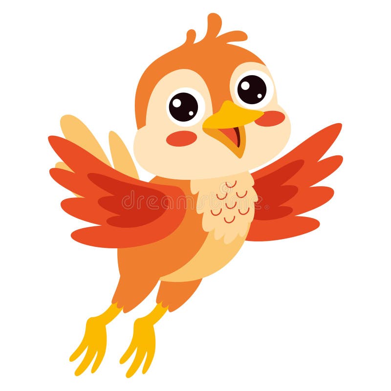 Desenho animado de uma ave ilustração stock. Ilustração de mosca ...