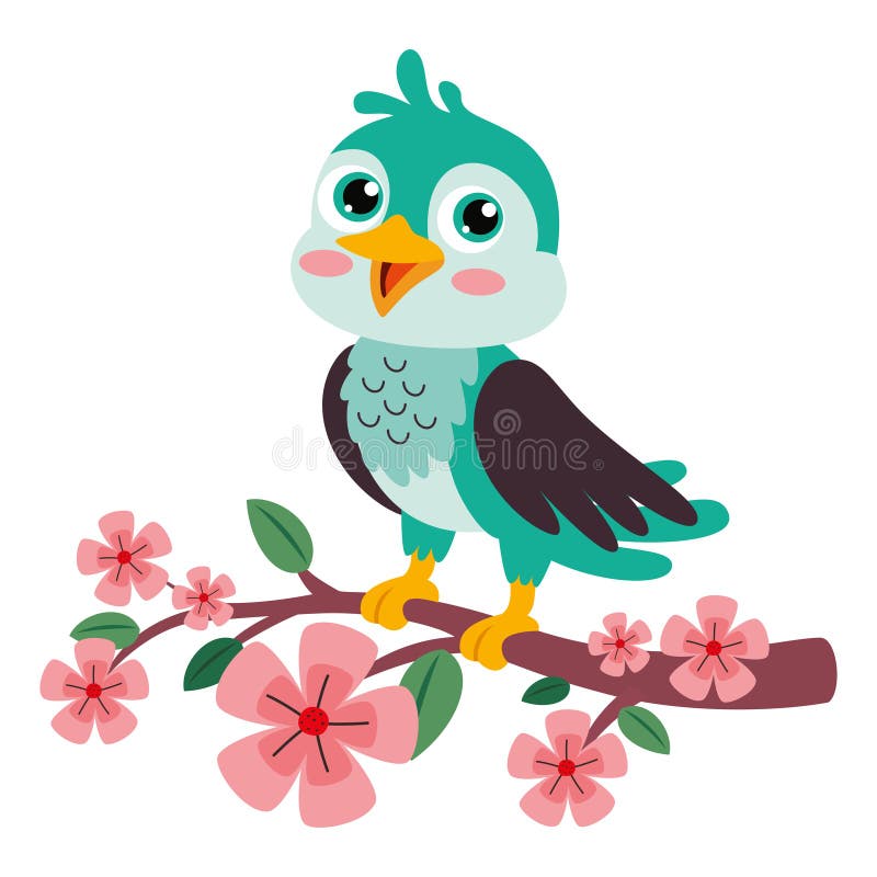 Desenho animado de uma ave ilustração stock. Ilustração de animal ...