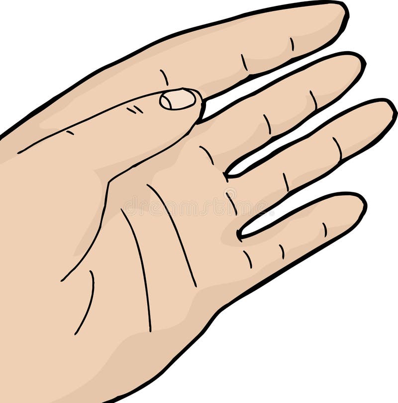 Desenho da mão esquerda ilustração stock. Ilustração de sair - 54652372