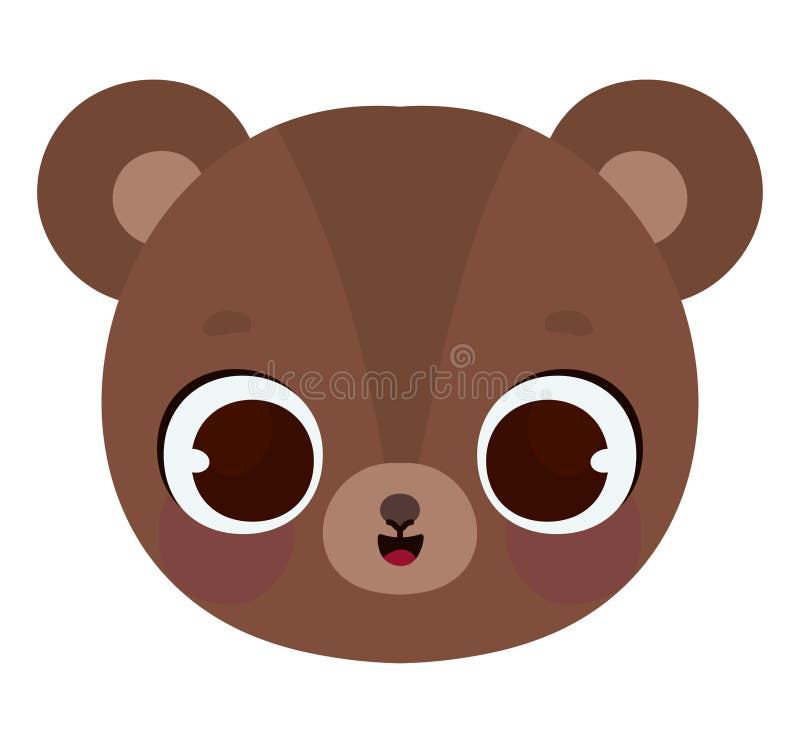 Desenho do rosto do urso ilustração do vetor. Ilustração de enorme ...