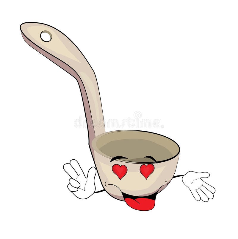 Desenhos Animados Da Colher Ilustração Stock - Ilustração de isolado ...
