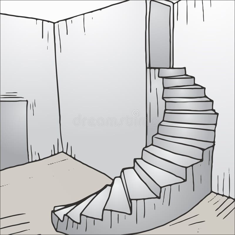 Desenhos Animados Da Escada Ilustração do Vetor - Ilustração de escadas ...