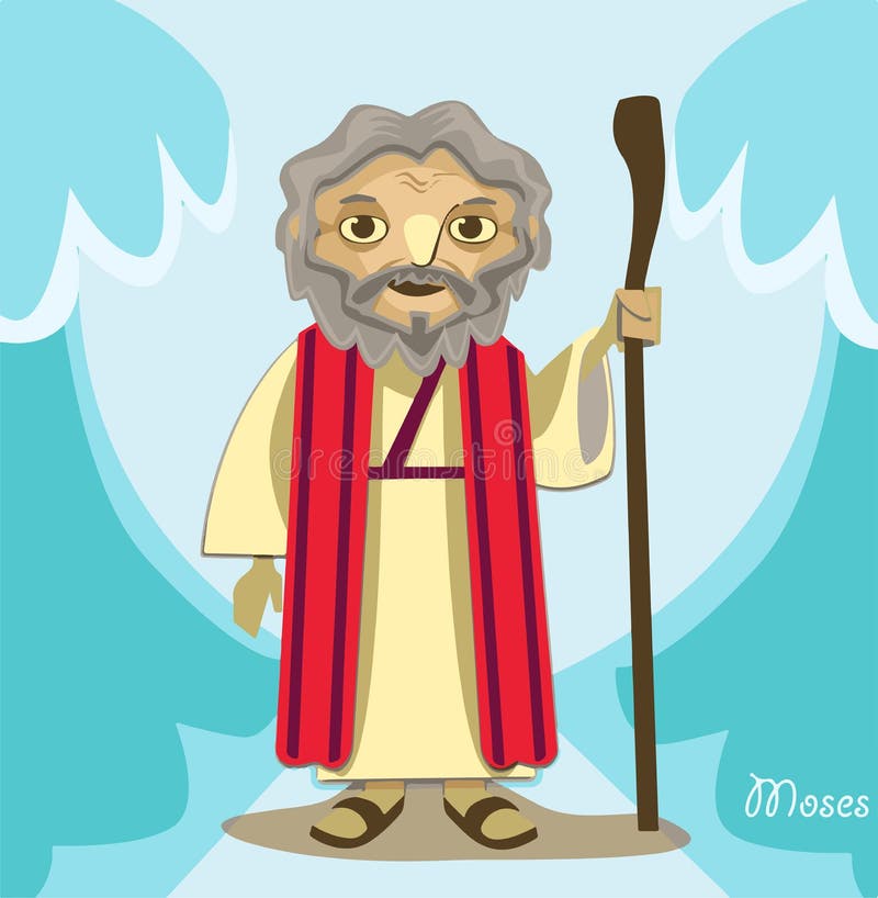 Desenhos animados de Moses ilustração stock. Ilustração de nave - 78624061