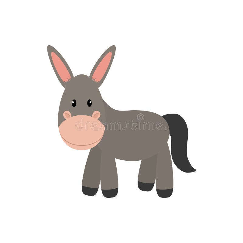 Desenho animado de burro ilustração stock. Ilustração de mascote - 85480119