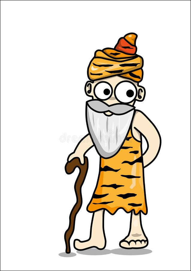 Desenhos Animados Do Eremita Ilustração Stock - Ilustração de pintura ...