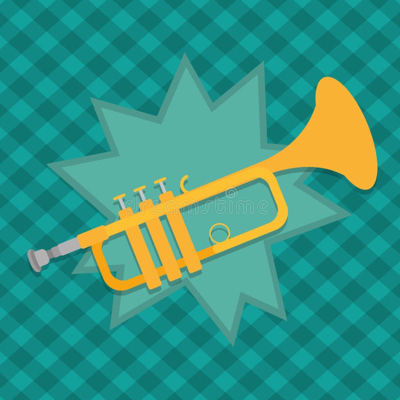 Desenhos Animados Do Instrumento Da Trombeta Ilustração do Vetor ...