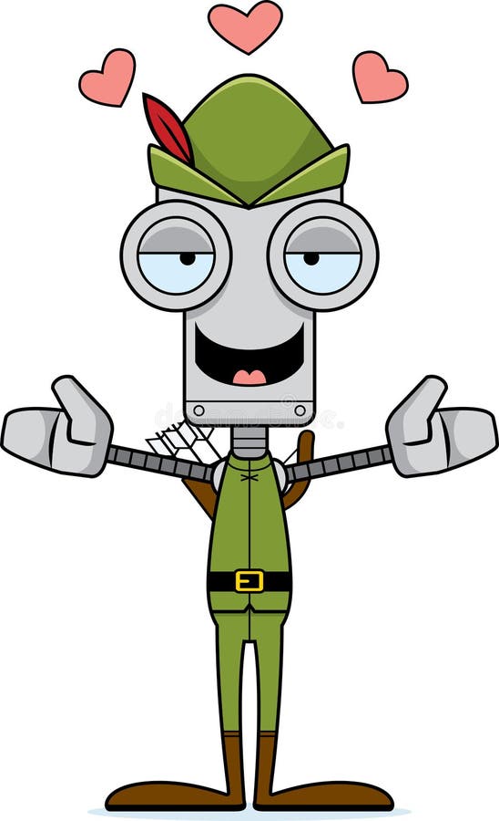 Desenhos Animados Robin Hood Robot Hug Ilustração do Vetor - Ilustração ...