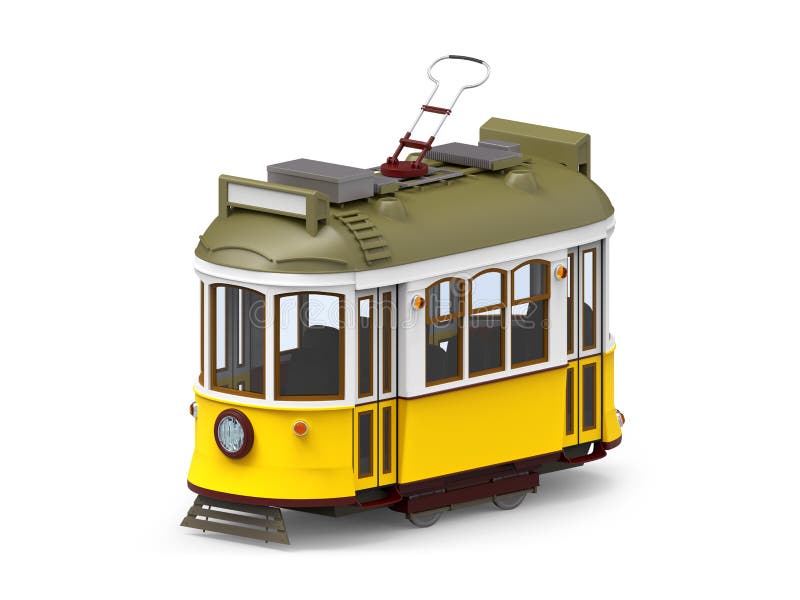 Desenhos Animados Velhos Do Bonde Ilustração Stock - Ilustração de ...