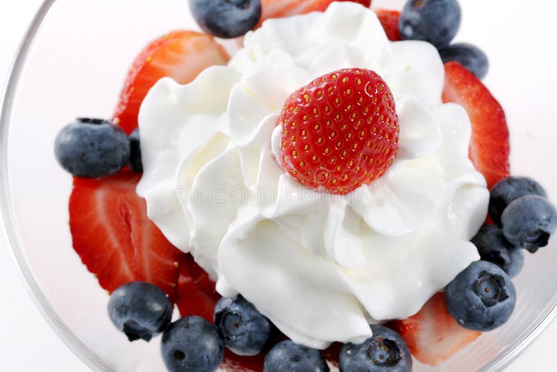 Desert stock image. Image of cream, strawberry, inside - 4446267