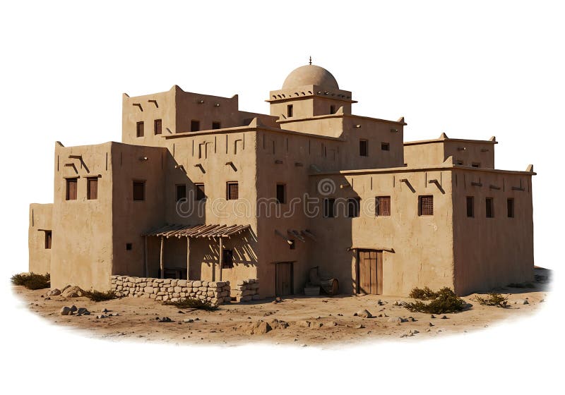 Desert Adobe Building with Dome Roof - Generated Using Ai Stock Photo ...