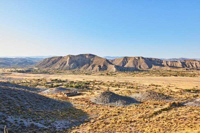 The desert of Almeria stock image. Image of hill, area - 183333459