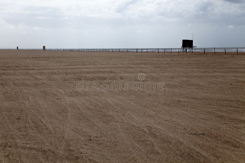 Man on the desert beach stock image. Image of winter - 84268081