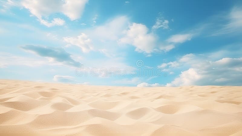 Desert Beauty, Low Angle Shot of Sandy Dunes and Blue Skies Stock ...