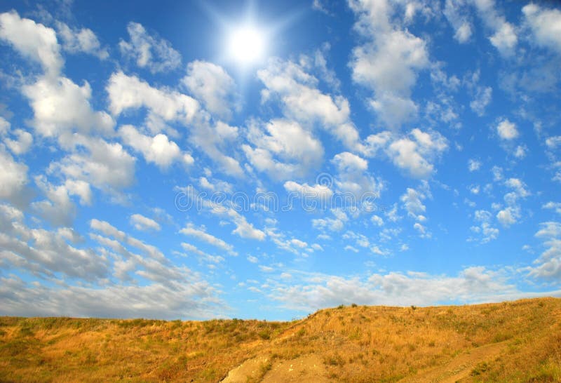 Desert and blue sky stock photo. Image of green, season - 8313568