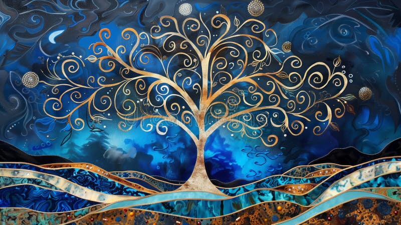 Desert blue tree of life stock photo. Image of presentation - 321250744