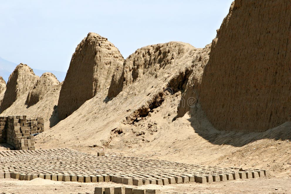 Desert Brick Yard stock image. Image of dirt, build, adobe - 7560287
