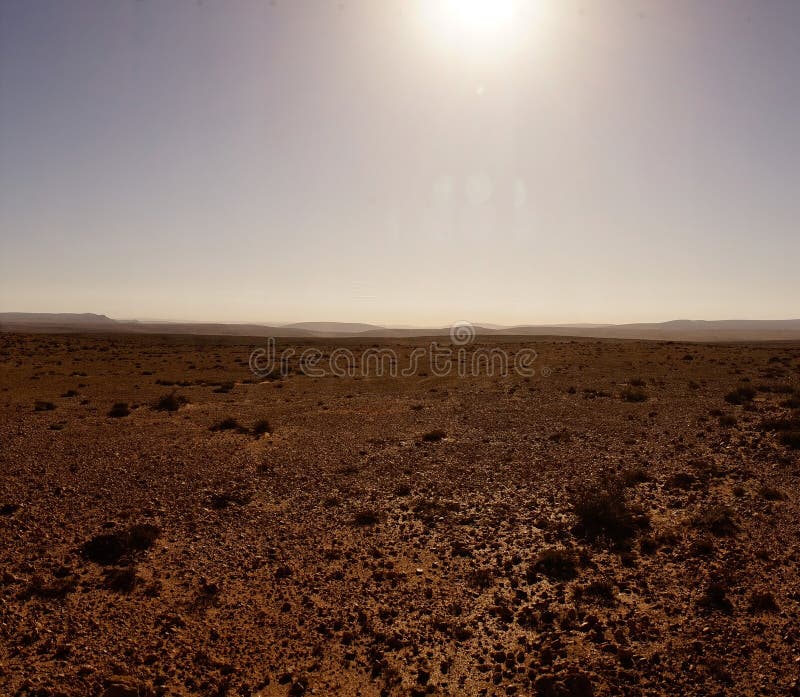 Desert in Bright Sunlight in the South of Morocco Stock Photo - Image ...