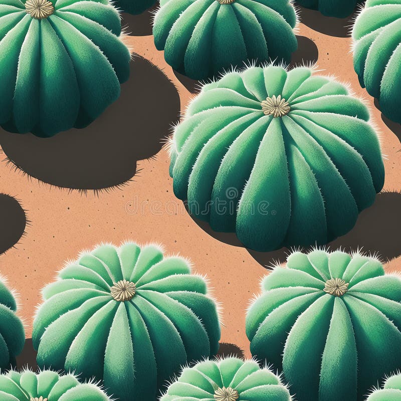 Desert Cacti Pattern Small Cactuss Background Print for Textile, Home ...