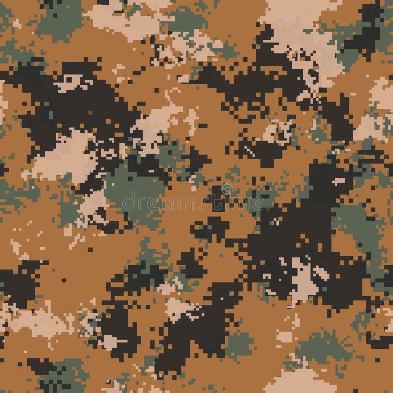 Desert Camouflage. Seamless Tileable Texture. Stock Illustration ...