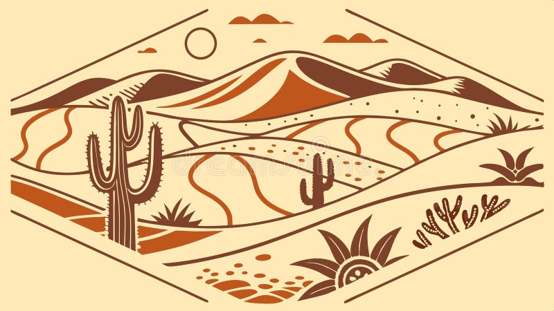 Desert Canyon Landscape, Arid Geological Wonder Vector Design Generative AI Stock Vector ...