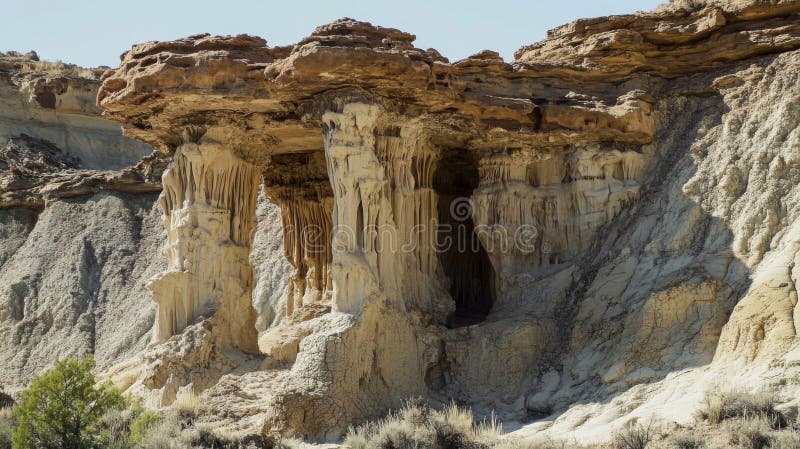 Desert Canyon Rock Formations: Arid Landscape Geology Stock ...