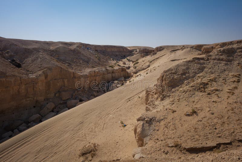 Desert canyon stock photo. Image of race, kuwait, sand - 80566338