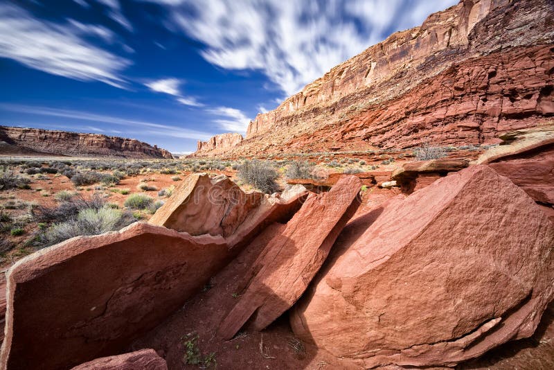 Desert Cliffs in Utah stock photo. Image of utah, clouds - 44234844