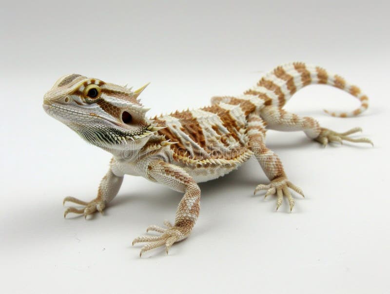 Desert Colored Bearded Dragon Reveals Its Spiky Features while ...