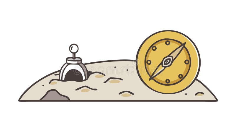 Desert Compass Navigation Landmark, Vector Design Generative AI Stock ...