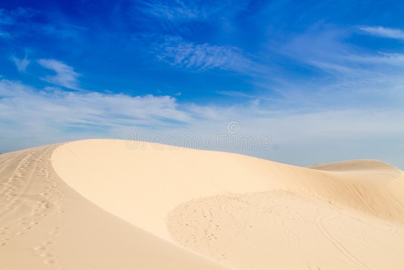 Desert Crest in the Desert Against Blue Sky. Stock Image - Image of ...