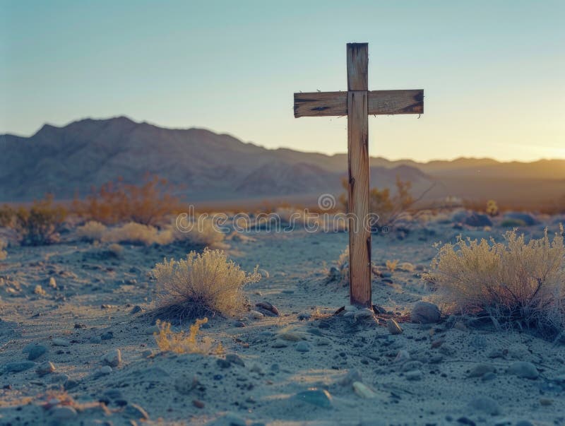 Desert Cross stock image. Image of setter, lonely, eerie - 383032319