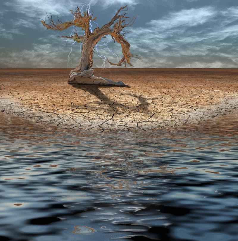 Desert Deluge stock illustration. Illustration of deluge - 46017843