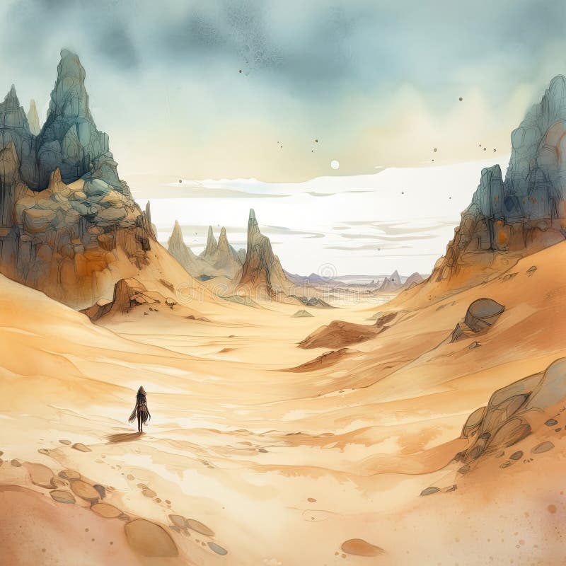 Desert of Desolation stock illustration. Illustration of devoid - 301761547