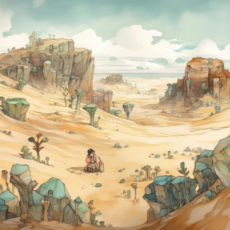 Desert of Desolation stock illustration. Illustration of devoid - 301761562