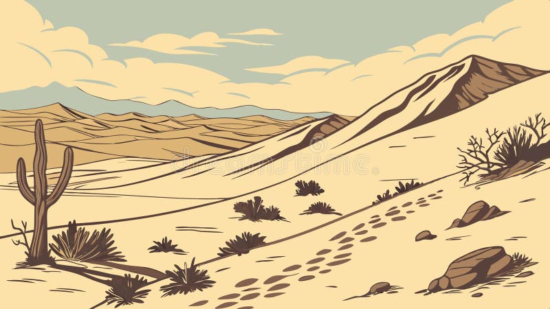 Desert Dunes Landscape at Daytime, Arid Scenery and Sand Dune ...