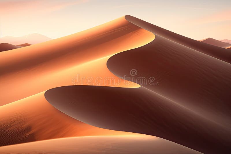 Desert Dunes Waves of Sand stock image. Image of parched - 293312971