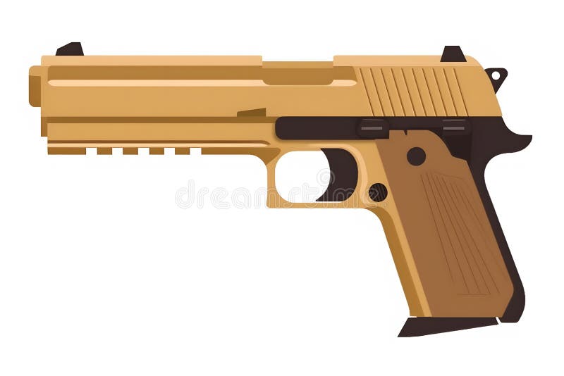 Desert Eagle Gun on White Background. Neural Network AI Generated Stock ...