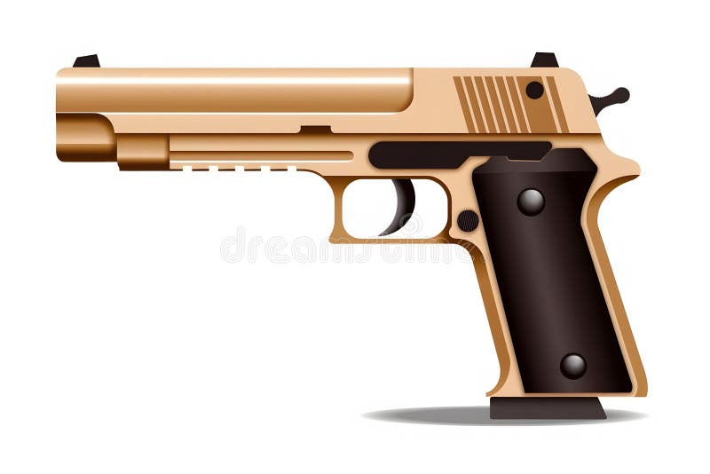 Desert Eagle Gun on White Background. Neural Network AI Generated Stock ...