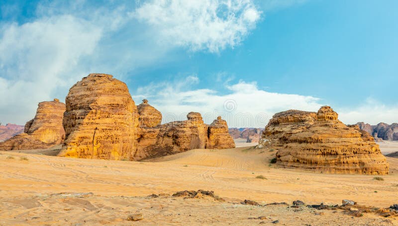 Desert Erosion Formations Near Al Ula, Saudi Arabia Stock Photo - Image ...