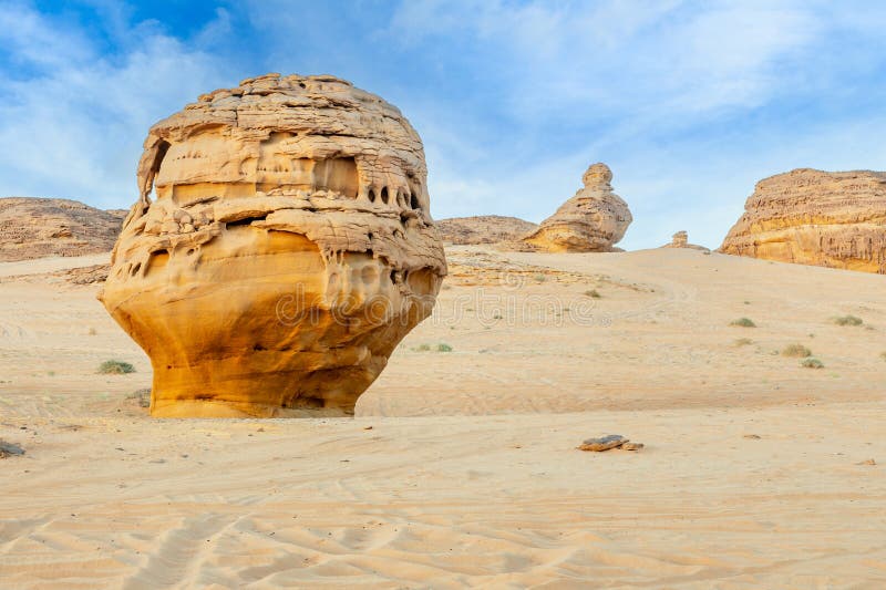 Desert Erosion Formations Near Al Ula, Saudi Arabia Stock Photo - Image ...