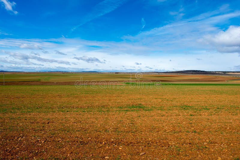 Desert Field in the Province of Zaragoza Stock Image - Image of scene ...