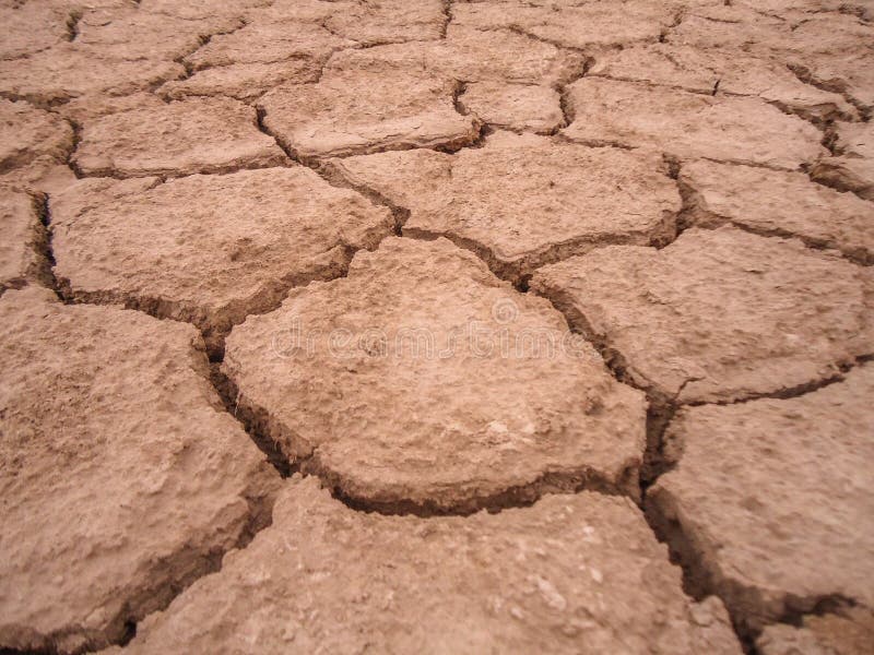 Desert Floor, Dry in Red with Cracks Stock Image - Image of background ...