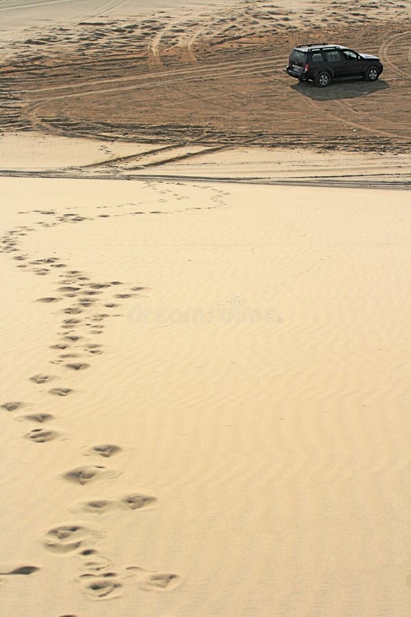 Desert footsteps stock image. Image of holidays, arabic - 9969401