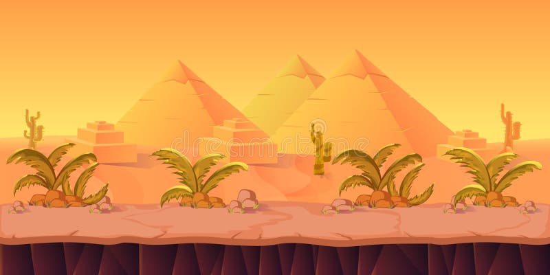 Desert Game Background stock vector. Illustration of heat - 74699393
