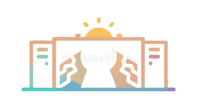 Desert Gate: Entrance To an Arid Landscape, Vector Design Generative AI ...