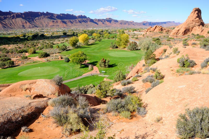 Desert Golf Course stock photo. Image of fairway, bridge - 16901598