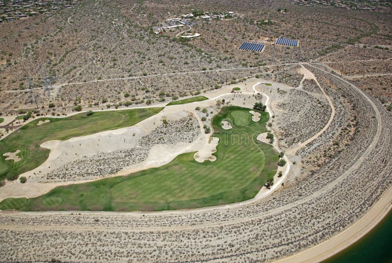 Desert Golf Course stock image. Image of solar, channel - 26079051