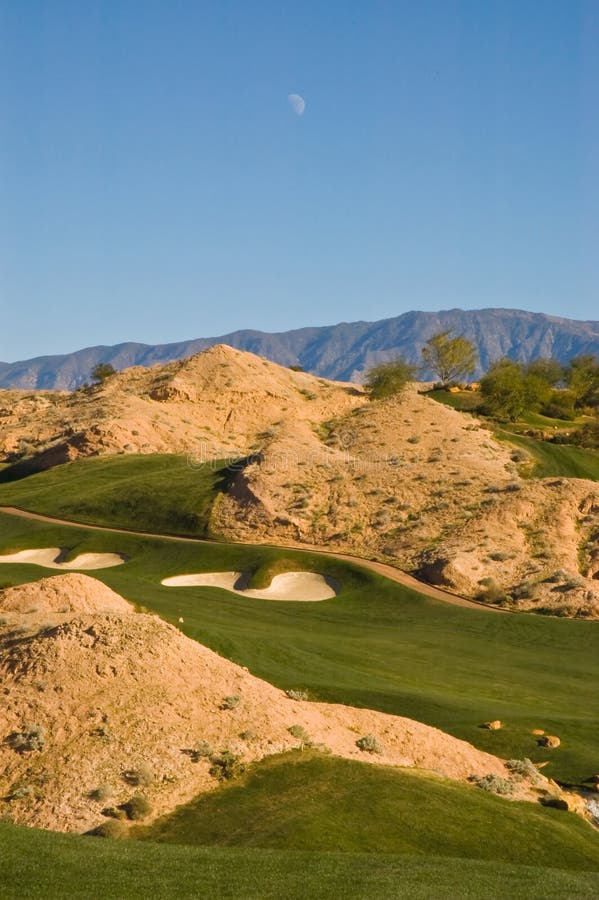 Scenic Moutainous Desert Golf Course Stock Image - Image of scenic ...