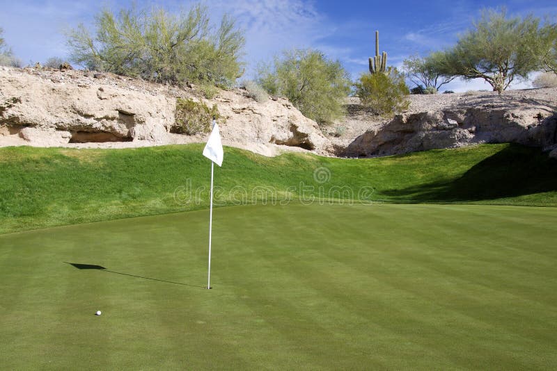 Desert Golf Green stock image. Image of hole, liesure - 18935101